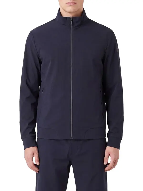 RRD High-neck Technical Fabric Zip-up Sweatshirt - Blue