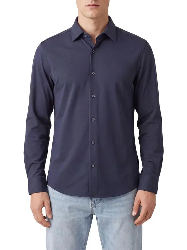 RRD Slim Fit Technical Polyamide Long-sleeved Shirt - Black