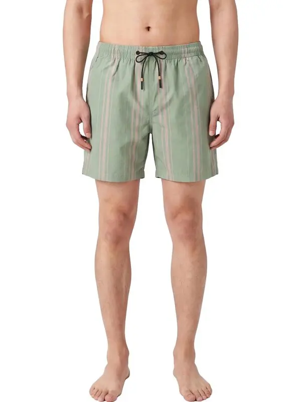 RRD Baiadera Striped Swim Shorts - Green