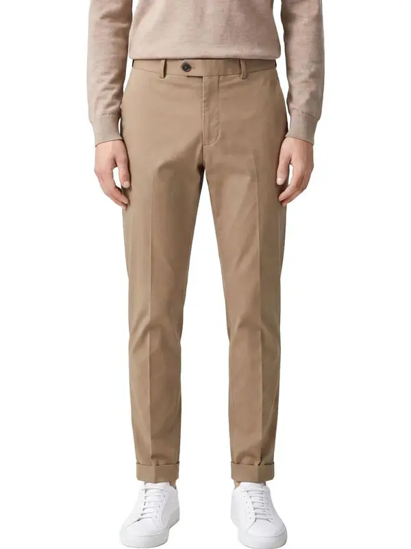 RRD Slim Fit Wool Blend Chino Trousers - Dove Grey