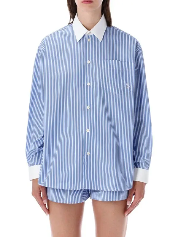 SPORTY & RICH Cotton Shirt - Striped