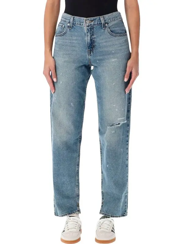 LEVI'S Mid-rise Straight Tapered Jeans In Stretch Denim - Blue 1