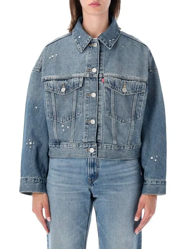 LEVI'S Embellished Denim Jacket - Blue