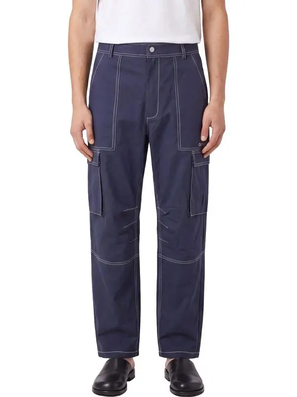 CARRER Bay Wide-leg Cotton Cargo Trousers - Navy