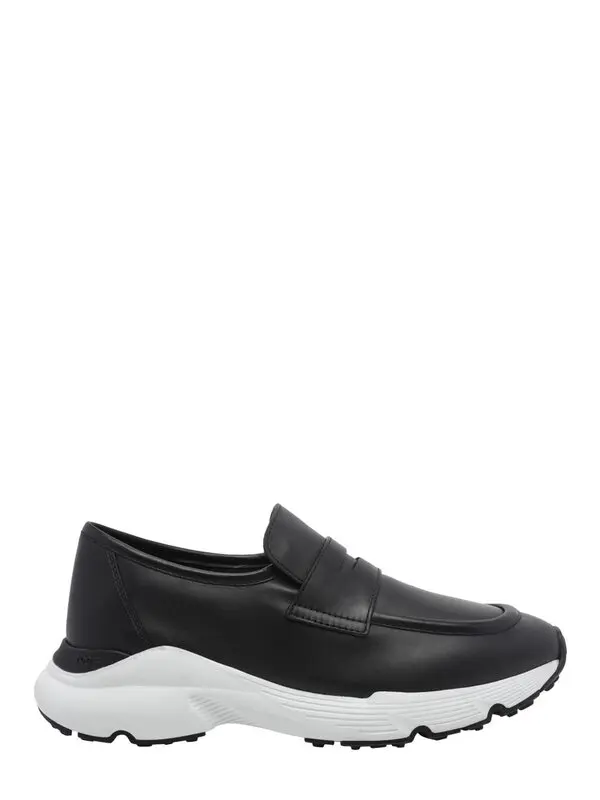 TOD'S Penny Loafers In Smooth Calf Leather With A Serrated Sole - Black