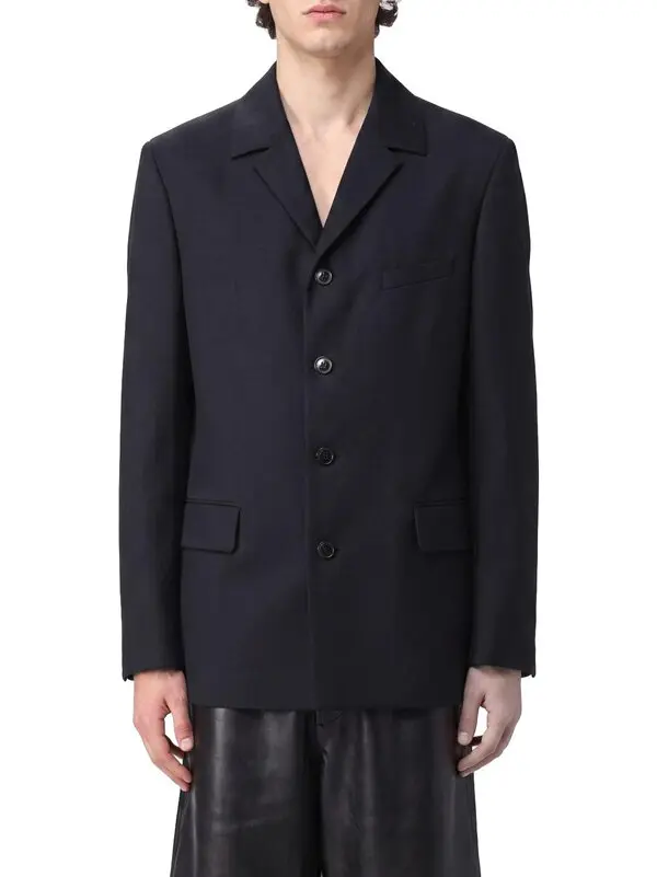 Dries Van Noten Single-breasted Cotton And Wool Blazer With Peak Lapels - Black