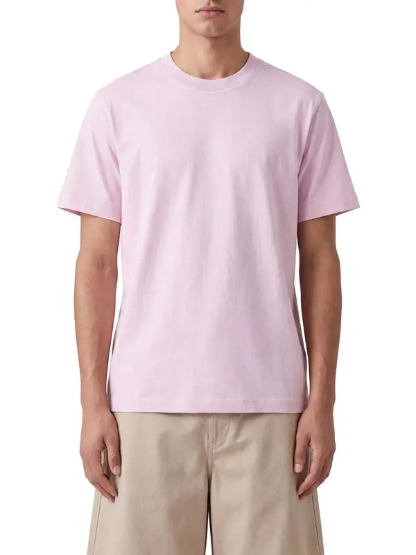Closed Organic Cotton Crew Neck T-shirt With Dropped Shoulders - Pink