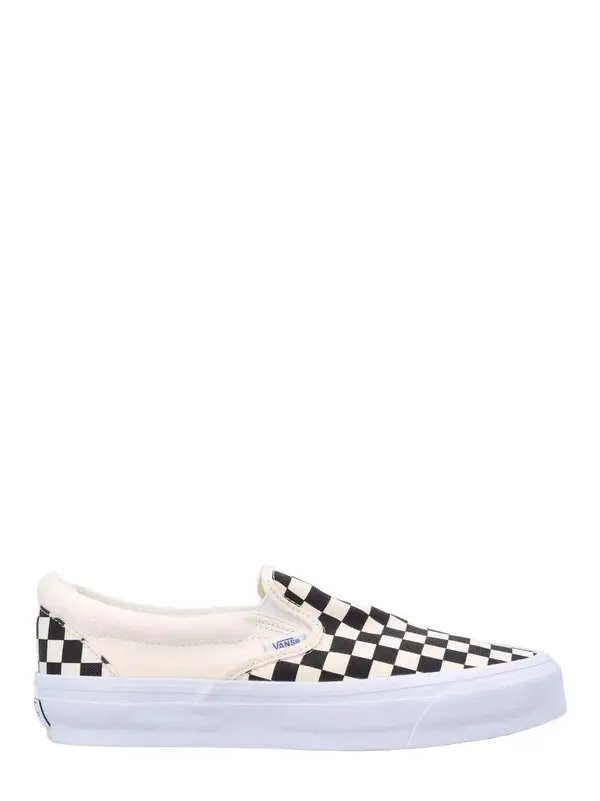 VANS Lx Classic Slip-on 98 Trainers In Checked Cotton Canvas - Black