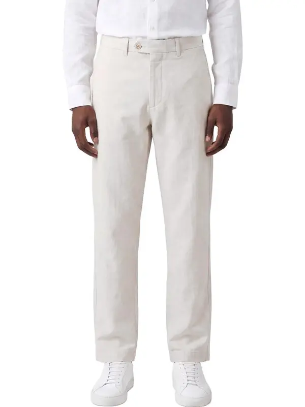 Closed Straight Leg Trousers - White