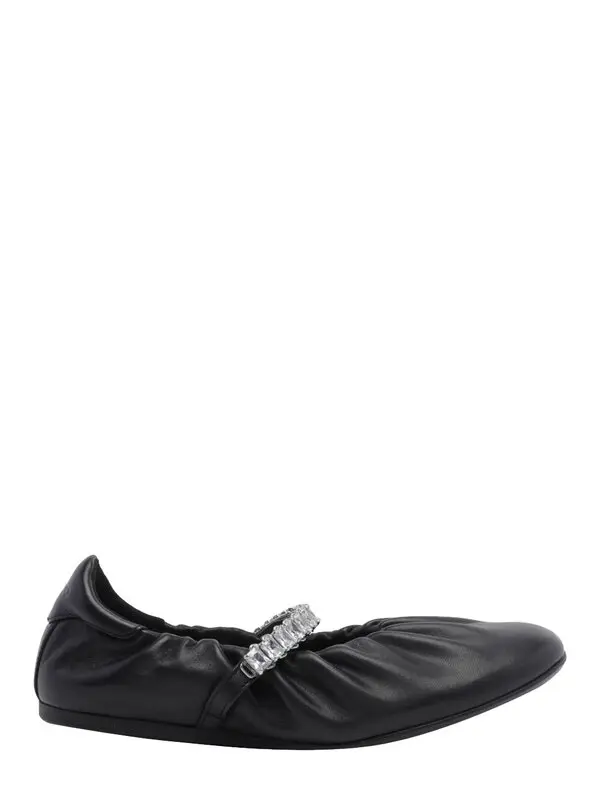 JIMMY CHOO Embellished Ballet Flats - Black