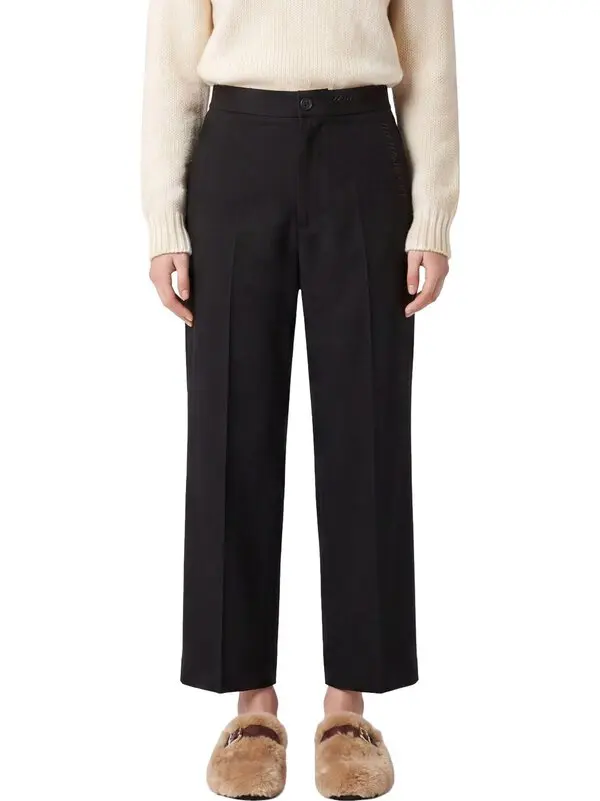 Marni Straight-leg Virgin Wool Trousers - Black