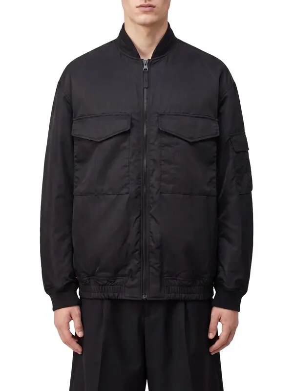 Comme Des Garçons Relaxed-fit Satin Bomber Jacket - Black