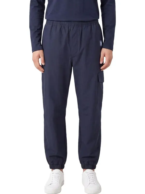 Comme Des Garçons Cotton-blend Jogging Trousers - Navy