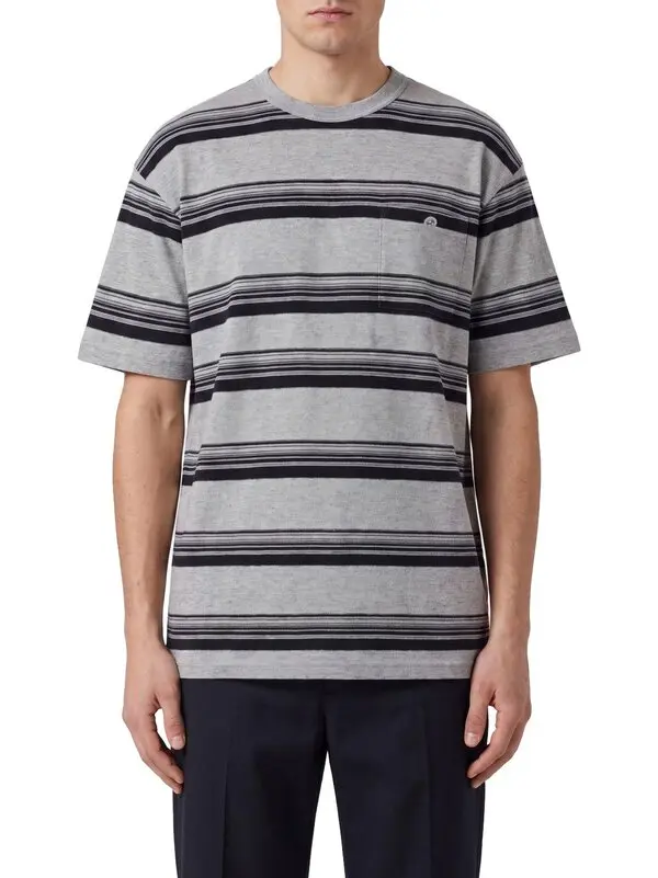Comme Des Garçons Cotton T-shirt With Patch Pocket - Grey