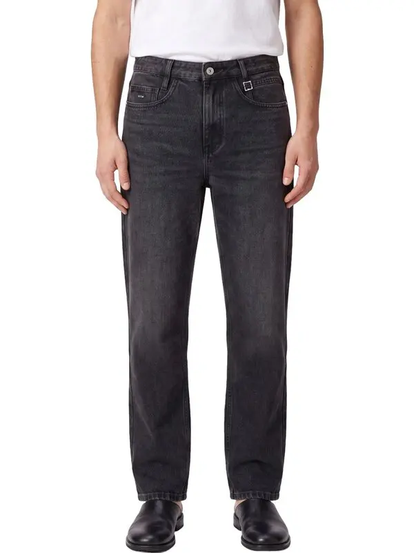 WOOYOUNGMI Straight-fit 5-pocket Jeans In Cotton Denim - Black
