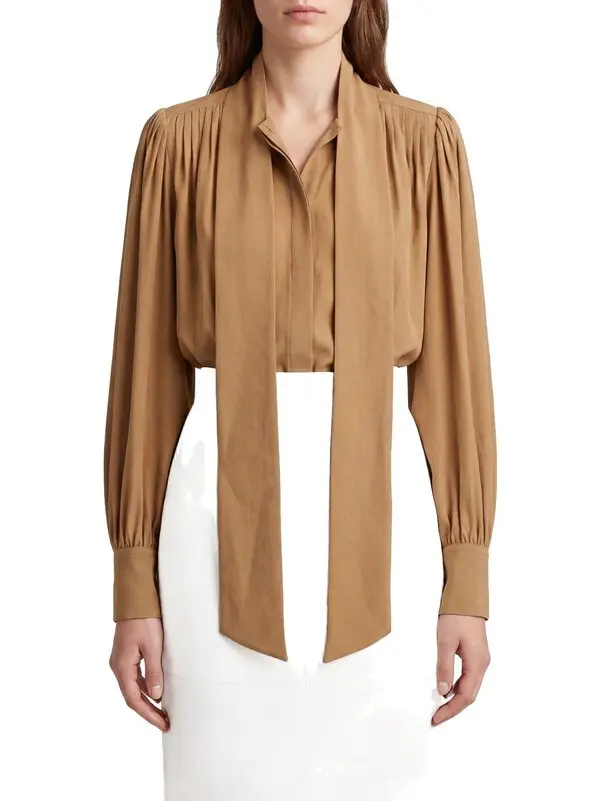 Khaite Draped Shirt - Gold