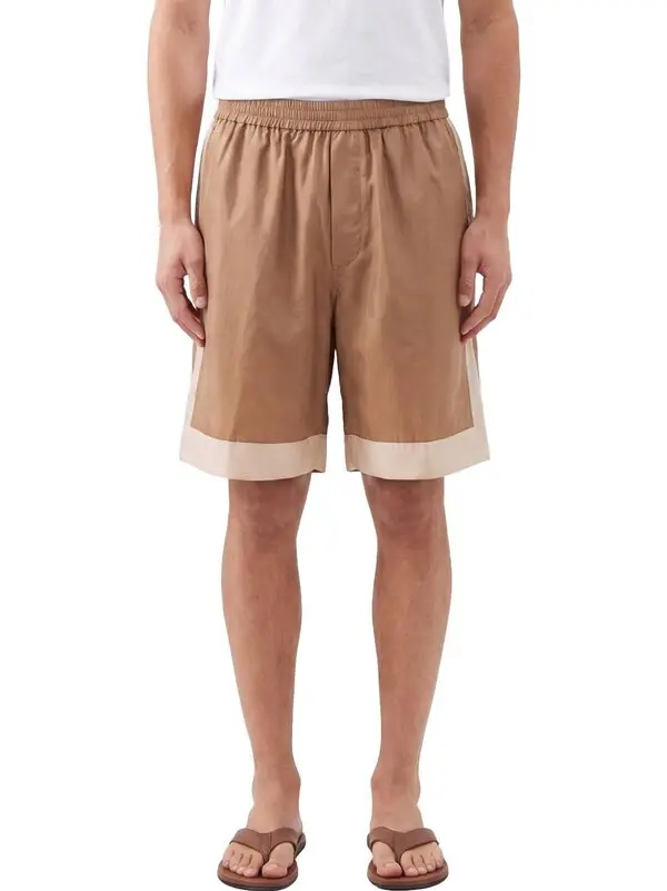 Dsquared2 Silk Athletic Shorts With Elasticated Waist And Monogram Logo - Hazel
