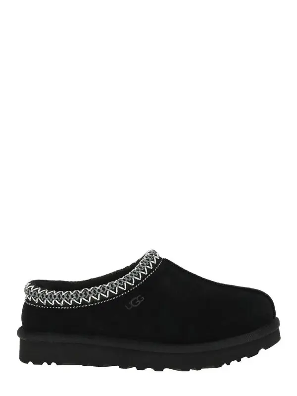 UGG Tasman Ii Suede Sabot Mules With Wool Interior - Black
