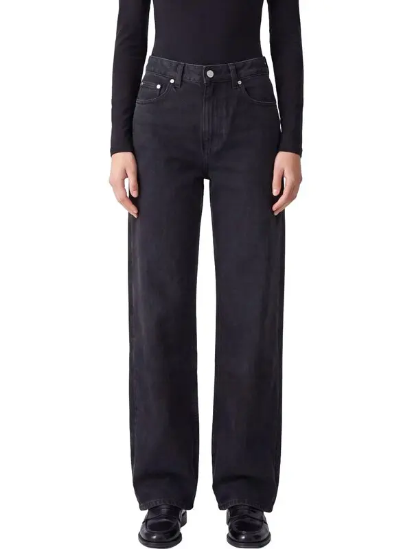 Our Legacy Wata-cut High-waisted Wide-leg Jeans - Black