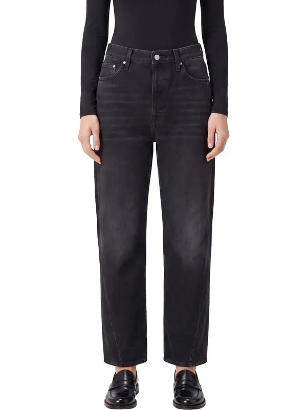 TOTEME Twisted Seam Mid-rise Straight-leg Jeans - Black