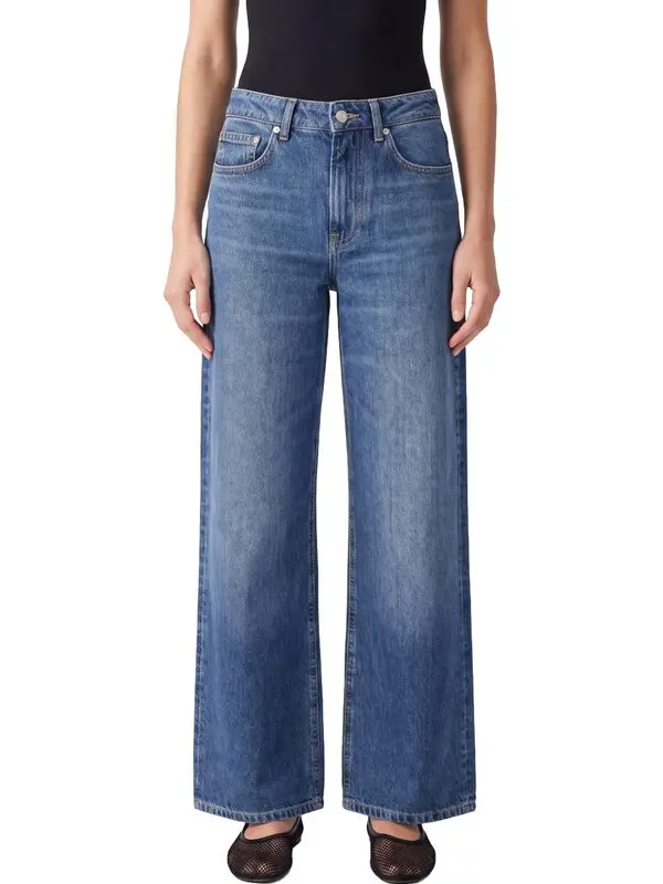 JEANERICA Belem High-waisted Wide-leg Jeans In Recycled Cotton - Denim