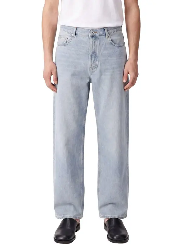 A.p.c. Aaron Wide-leg Jeans In Cotton Denim - Blue