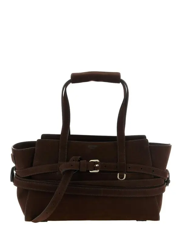 Moschino Suede Handbag - Brown
