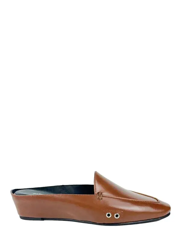 Paloma Wool Fernanda Leather Wedge Mules - Brown