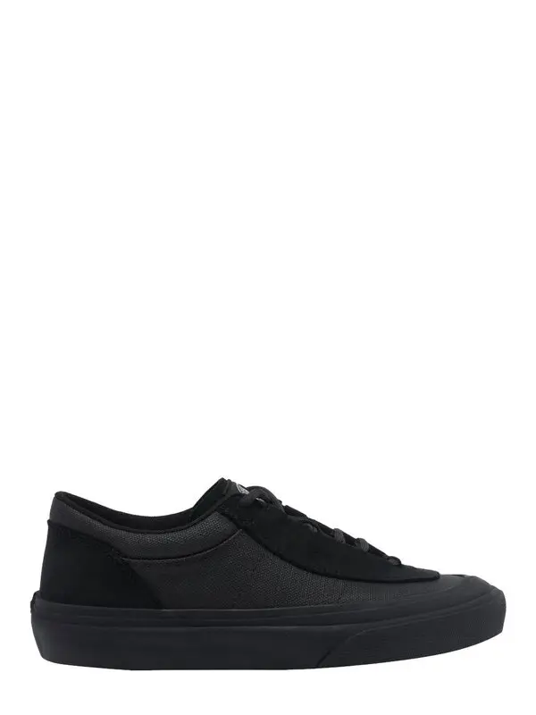 Stone Island Suede And Canvas Low-top Trainers - Black