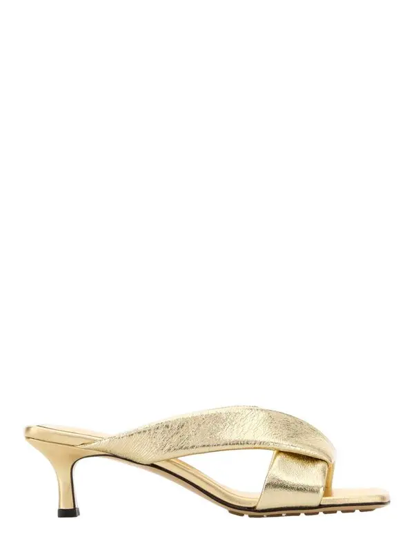 Bottega Veneta Heeled Sandal - Gold