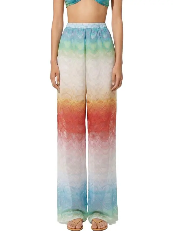 Missoni Wide Leg Knit Pants - Multicolor