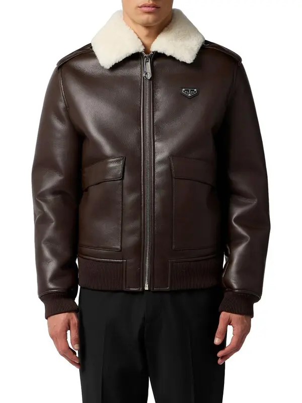 Philipp Plein Bomber Jacket - Brown