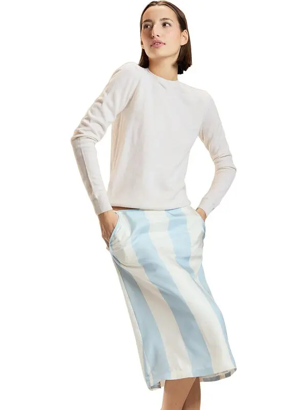 Cynthia Rowley Silk A-line Skirt - Striped