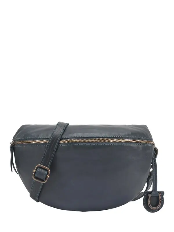 LLOYD BAKER Birch Washed Leather Crossbody Sling Bag - Green