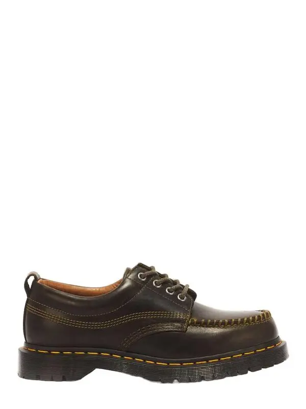 Dr. Martens Lowell 4 Eye Mayhem Leather Moc Toe Shoes - Green