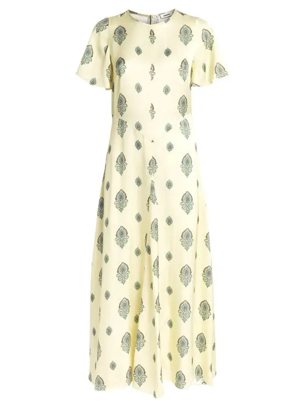 Sandro Paisley Print Maxi Dress - Yellow