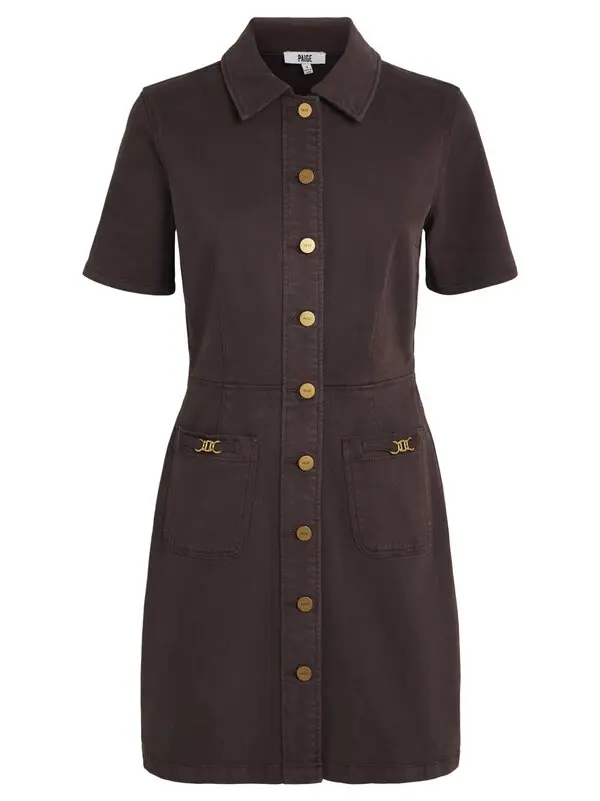 Paige Cotton Clementine Mini Dress - Brown