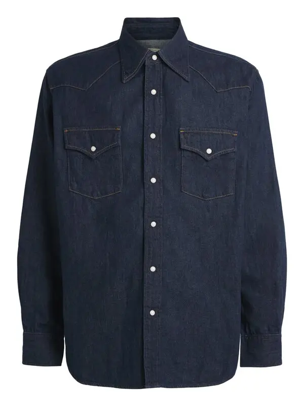 Kapital Huskey Western Denim Shirt - Blue