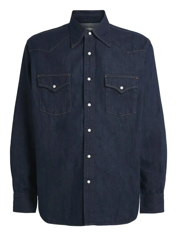 Kapital Huskey Western Denim Shirt - Blue