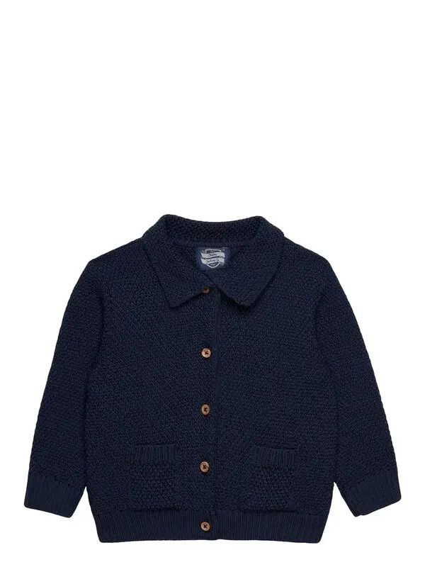 Trotters Jamie Merino Wool Cardigan - Blue