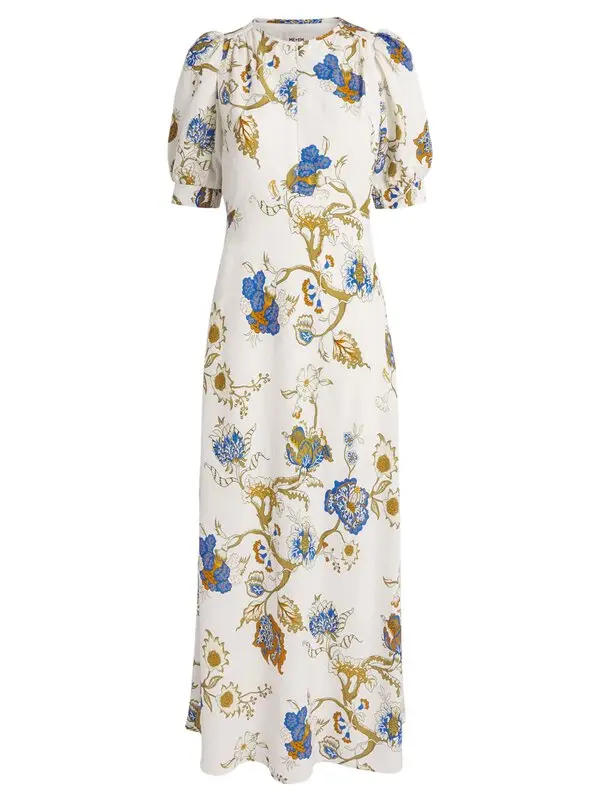 ME+EM Floral Print Maxi Dress - Beige