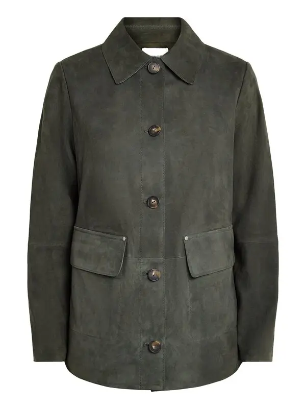 Vince Suede Barn Jacket - Green