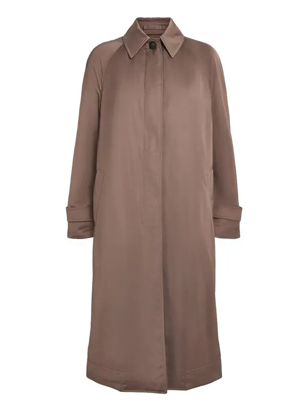Vince Satin Trench Coat - Beige