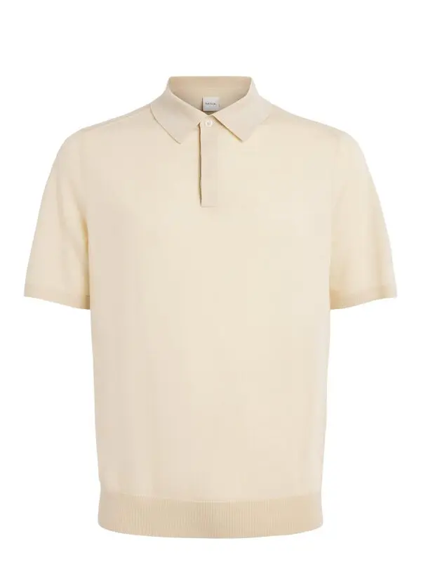 Paul Smith Merino Wool Polo Shirt - Beige