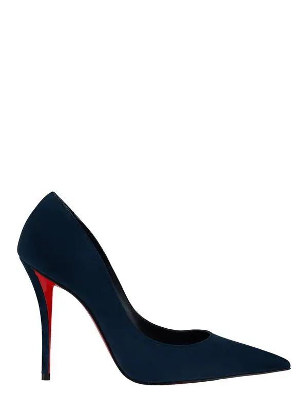 CHRISTIAN LOUBOUTIN Miss Z 100 Suede Pumps - Navy