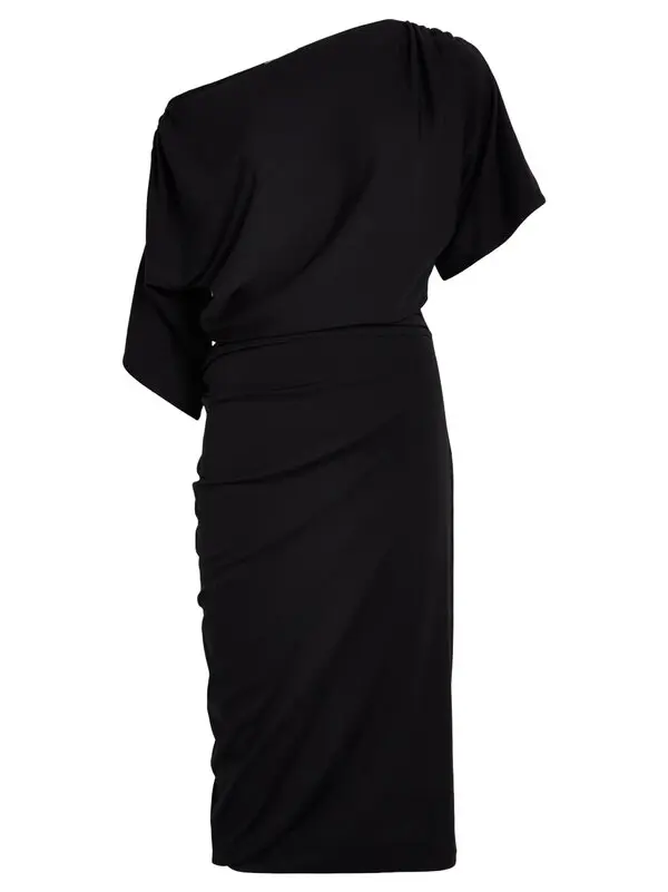 Wolford Fluid Drape Midi Dress - Black