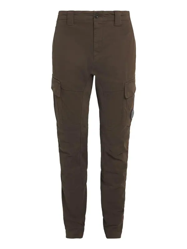 C.P. COMPANY Stretch-cotton Sateen Cargo Trousers - Green