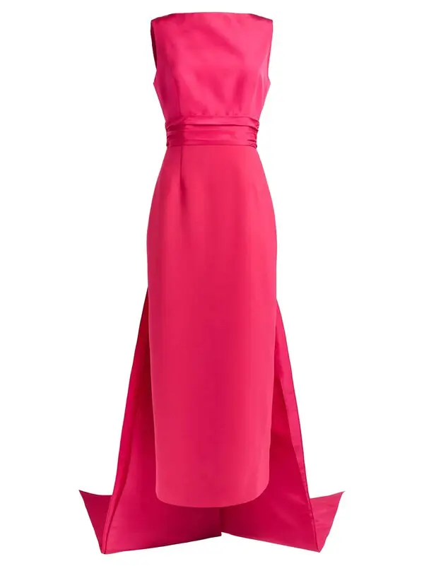 Carolina Herrera Train Column Gown - Pink