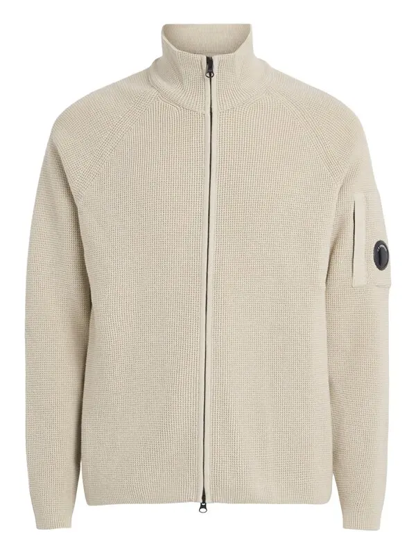 C.P. COMPANY Knit Zip-up Cardigan - Beige