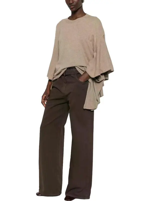 UMA WANG Rouges Ruffled-sleeve Sweater - Neutrals